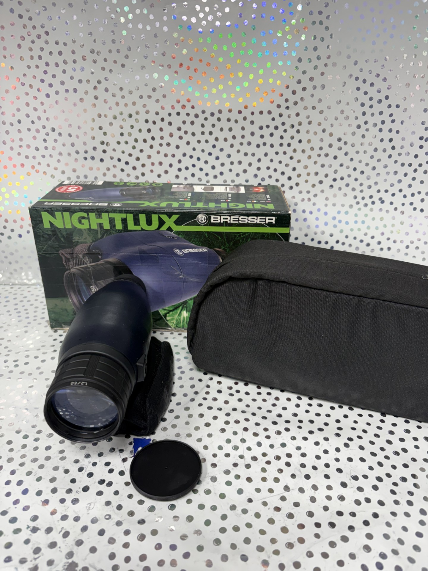 Pre-owned bresser nightlux nightvision cam in black case boxed - Own4Less